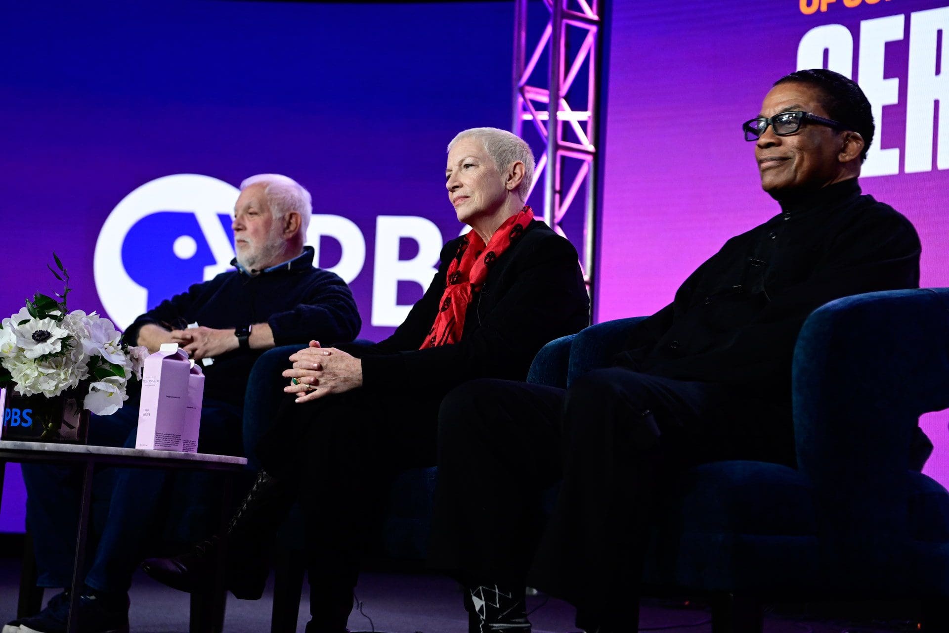 Annie Lennox appears at the TCA Winter Press Tour with Herbie Hancock to talk about Joni ...